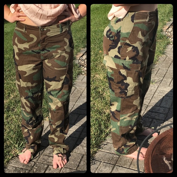 Vintage | Jeans | New Deadstock Authentic Vintage Bdu Army Camo Cargo ...